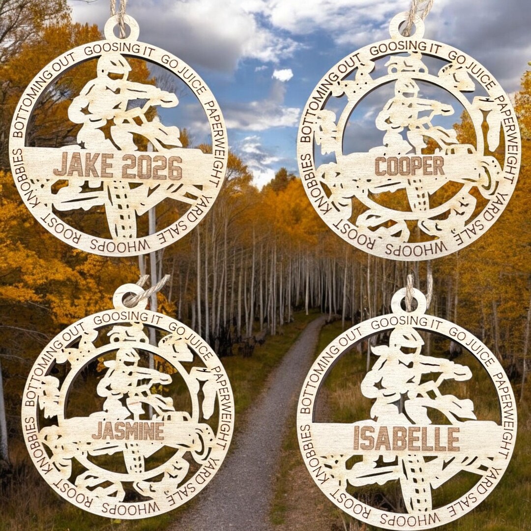 Personalized ATV Rider Stadium Series Christmas Ornament - Male and ...
