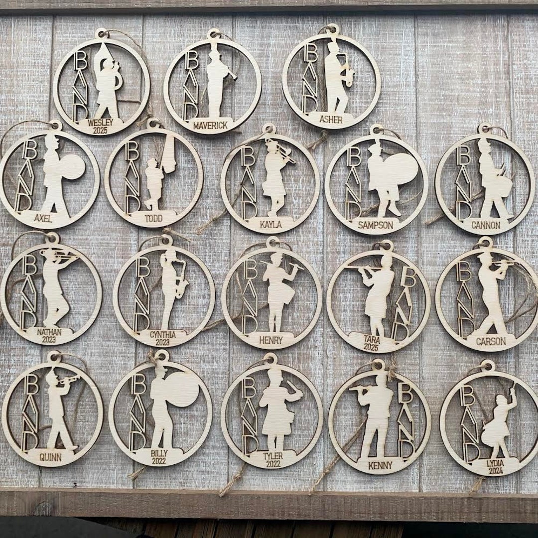 Band Ornament Personalized Wooden Christmas Present. Perfect Gift for ...