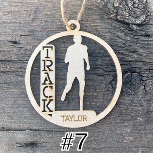 Track and Field Ornament Personalized Wooden Christmas Present. Perfect ...