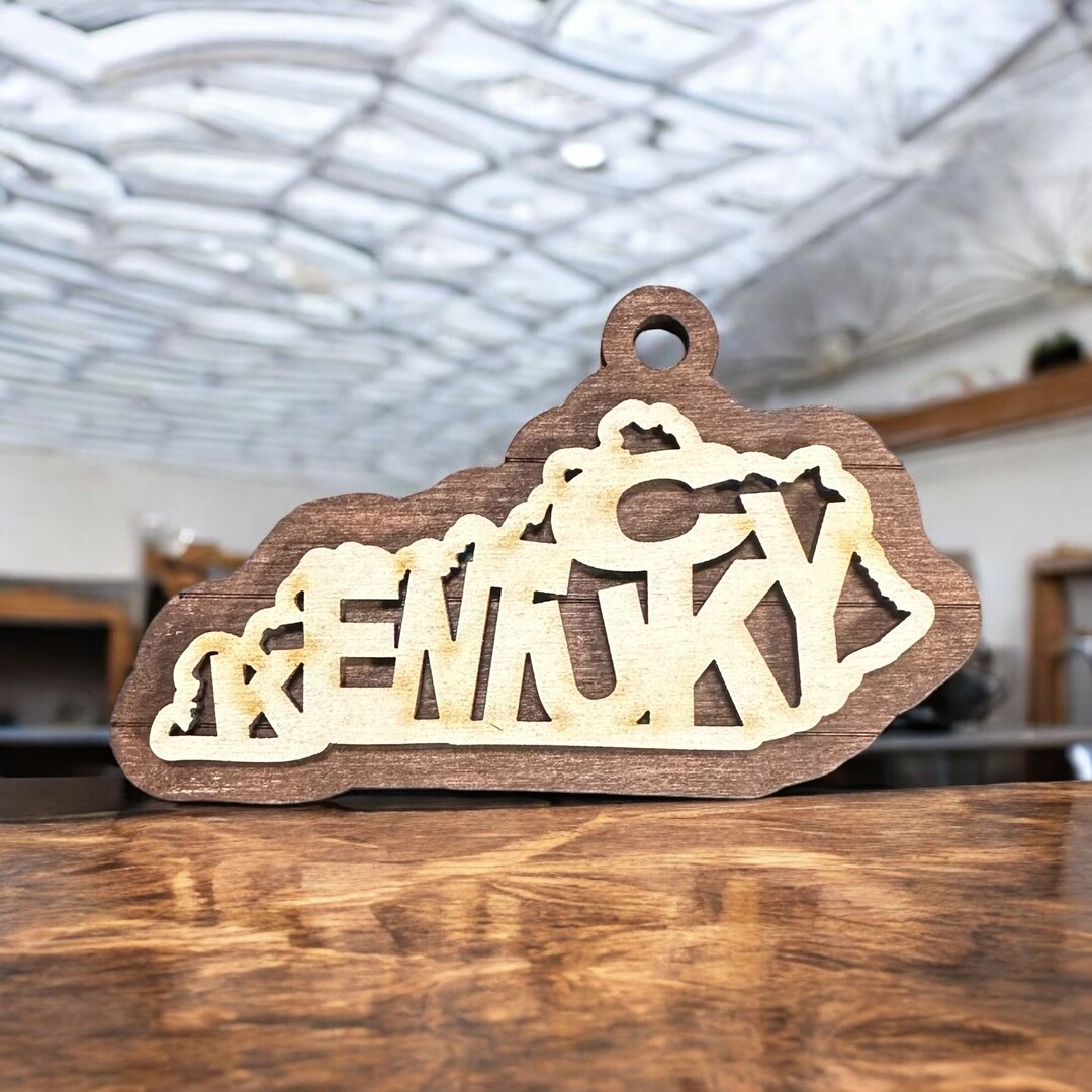 Kentucky State Word Art Ornament - 3d Ornament - Christmas Ornament ...