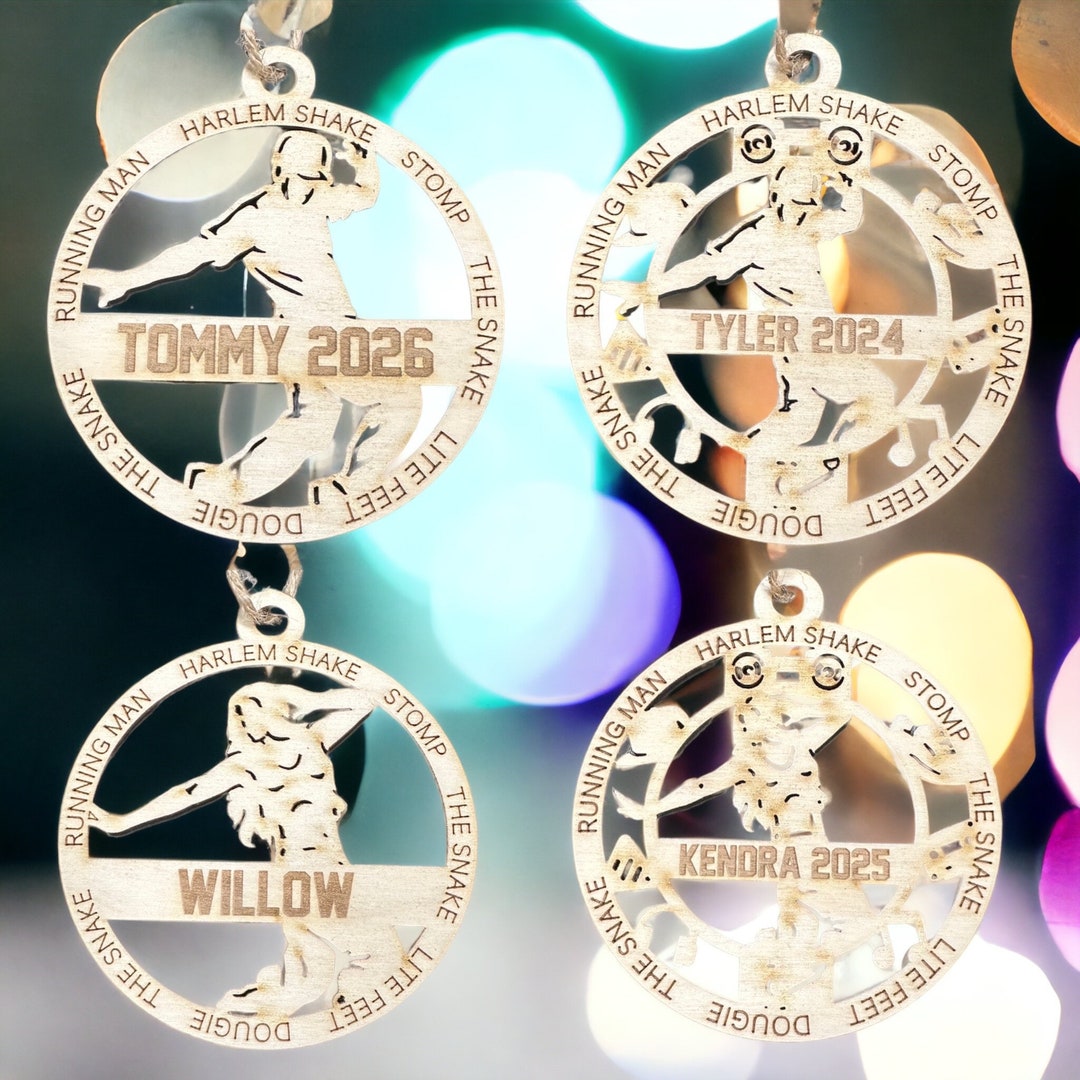 Personalized Hip Hop Dance Stadium Series Christmas Ornament - Male and ...