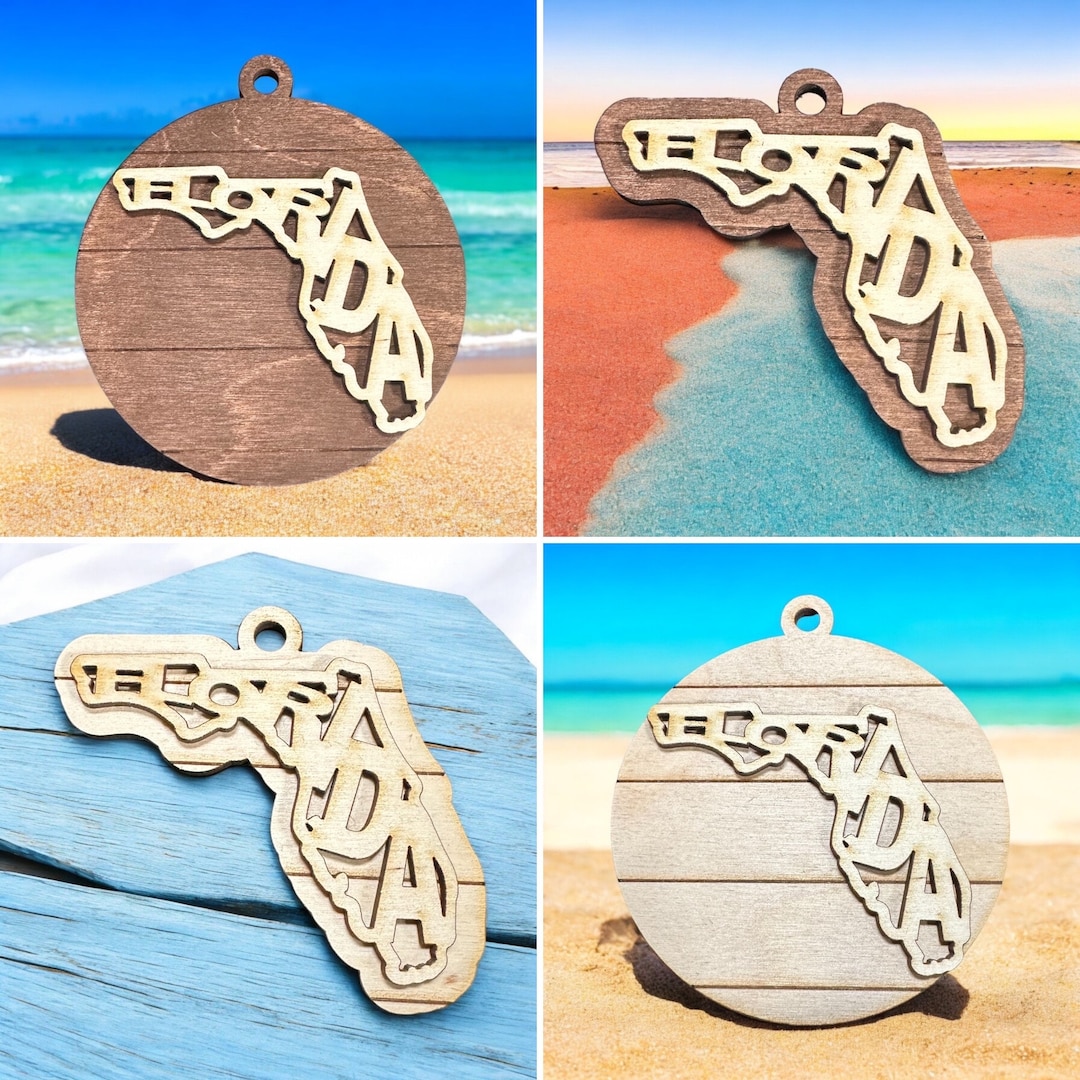 Florida State Word Art Ornament 3d Ornament Christmas Ornament Gift ...