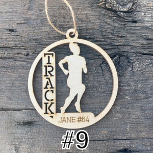 Track and Field Ornament Personalized Wooden Christmas Present. Perfect ...