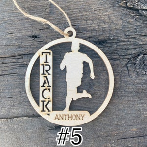 Track and Field Ornament Personalized Wooden Christmas Present. Perfect ...