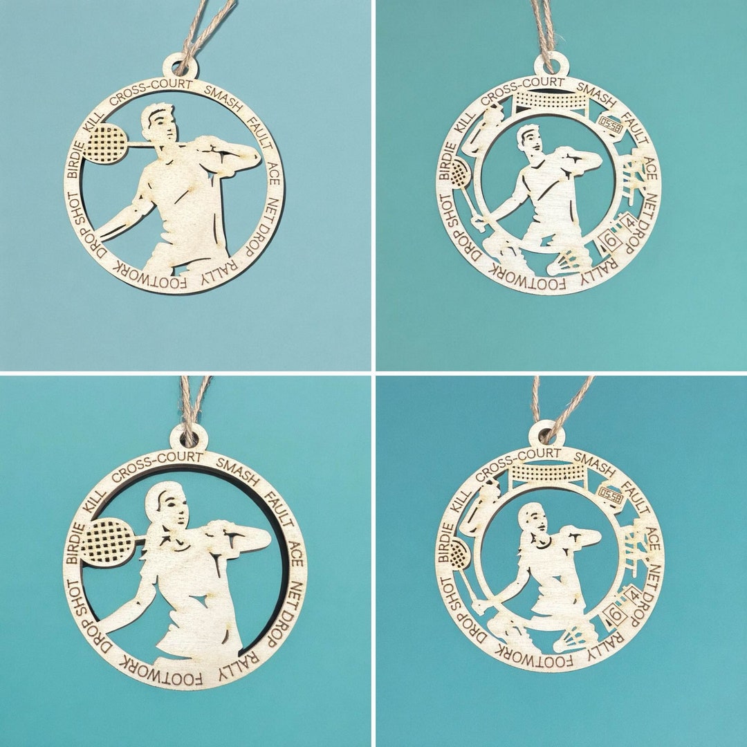 Badminton Stadium Series Christmas Ornament - Male and Female Versions ...