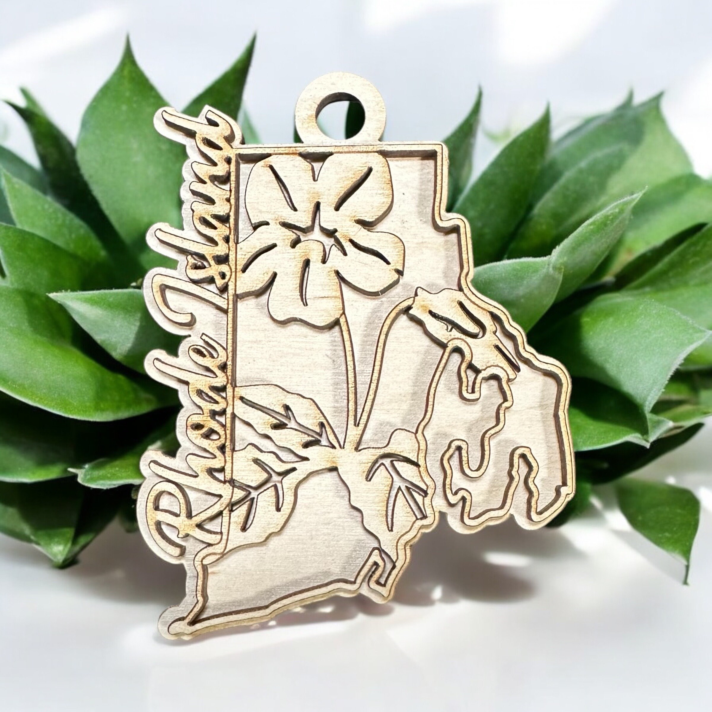 Rhode Island State Flower Ornament - 3d Ornament - Christmas Ornament ...