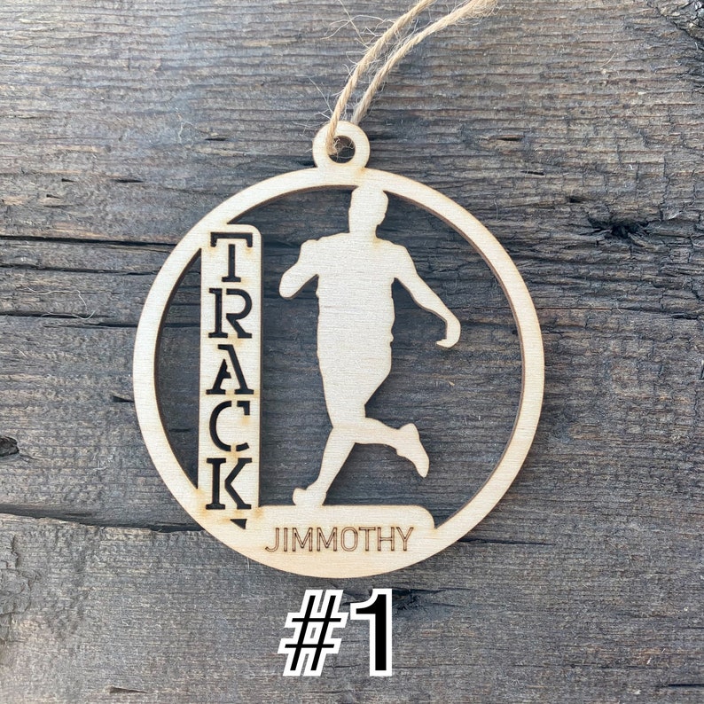 Track and Field Ornament Personalized Wooden Christmas Present. Perfect ...