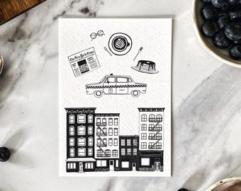 Set of 5 New York Cards | Etsy