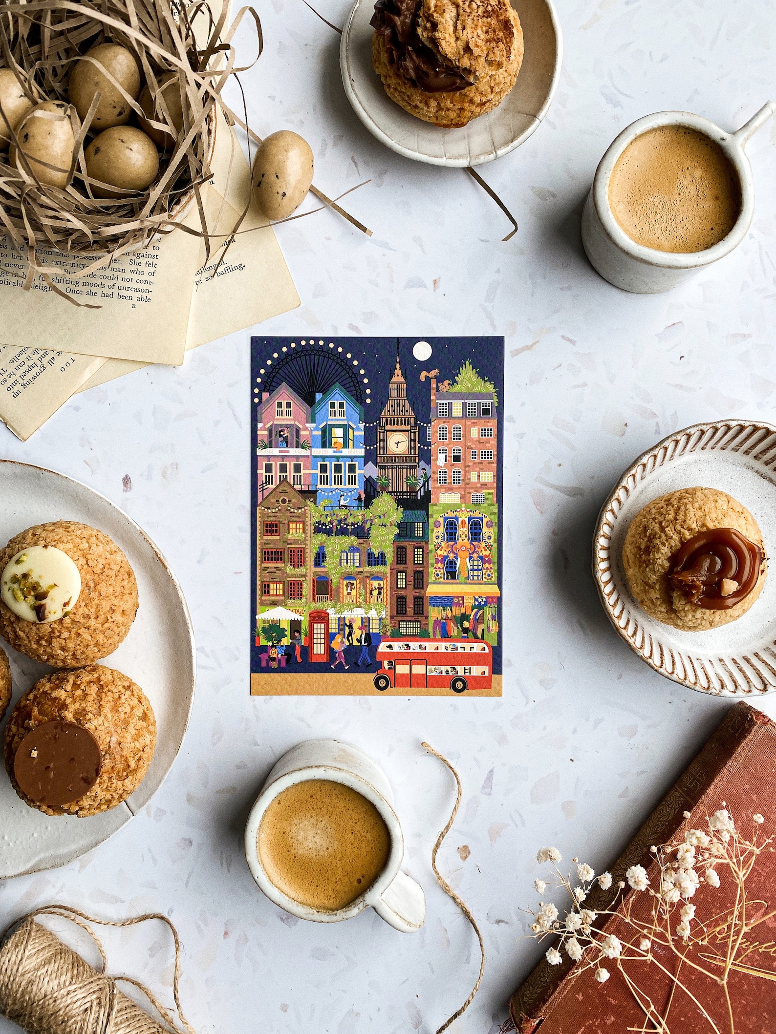 Set of 5 Retro City Postcards / London Postcard / Colmar | Etsy UK