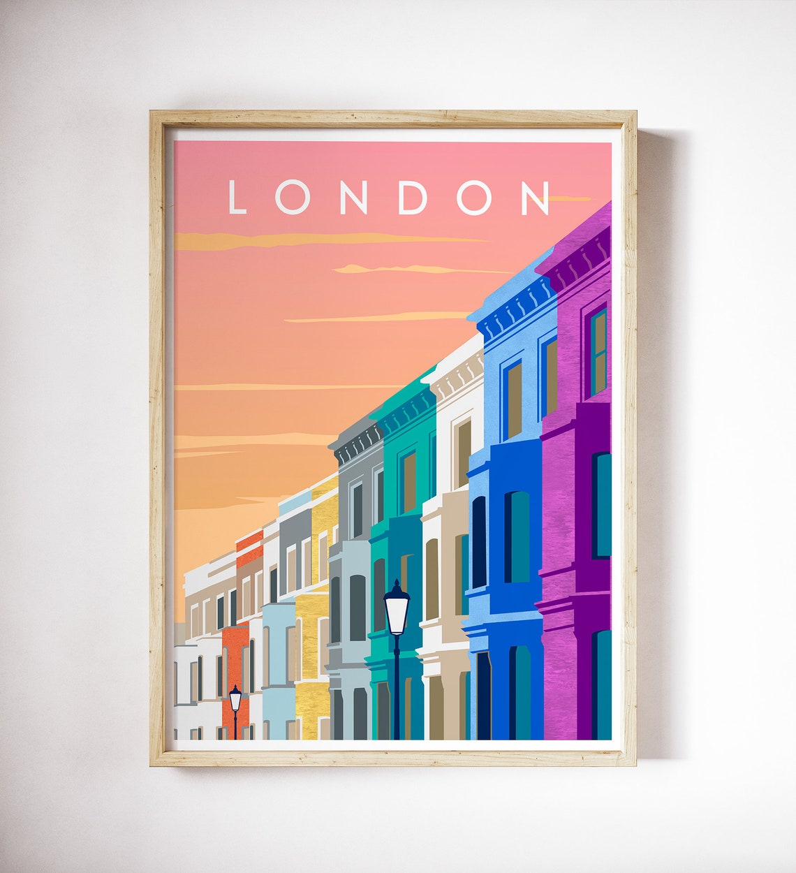 Vintage London impresión / Notting Hill Print / Vintage London | Etsy
