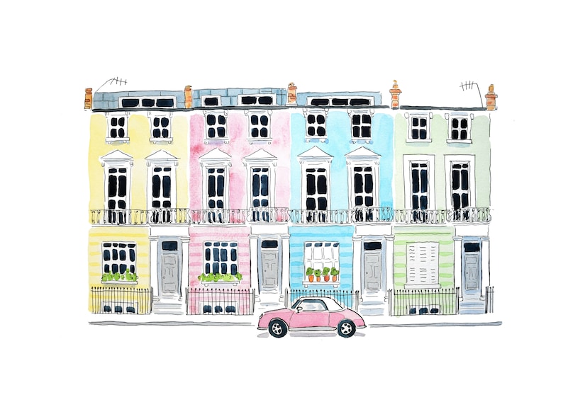 Set of 5 Handmade London Cards / London Postcards / Cute | Etsy