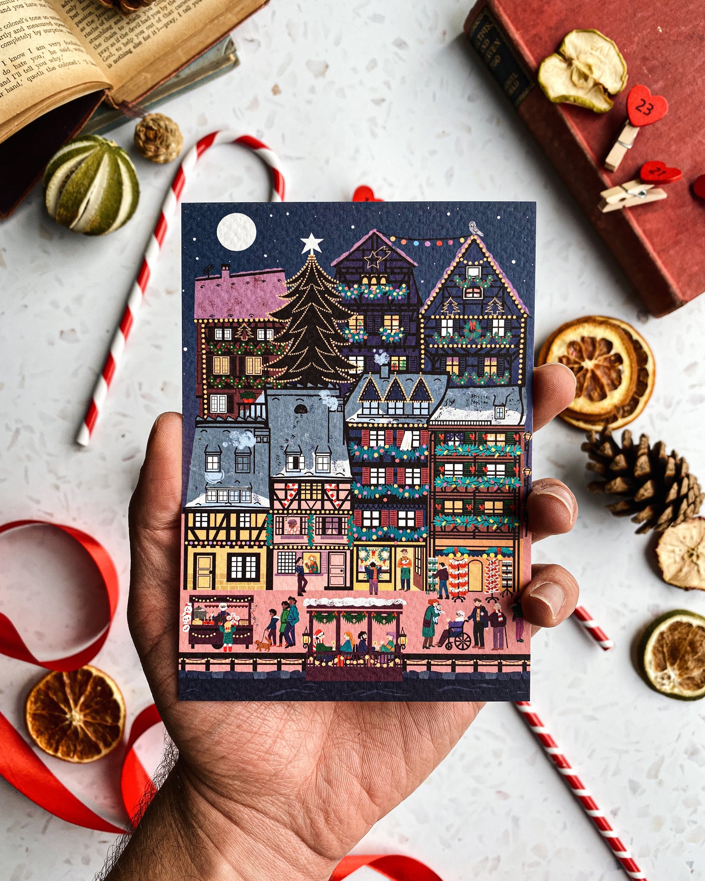 Christmas Cards / Set of 5 Christmas Postcards / Christmas - Etsy UK