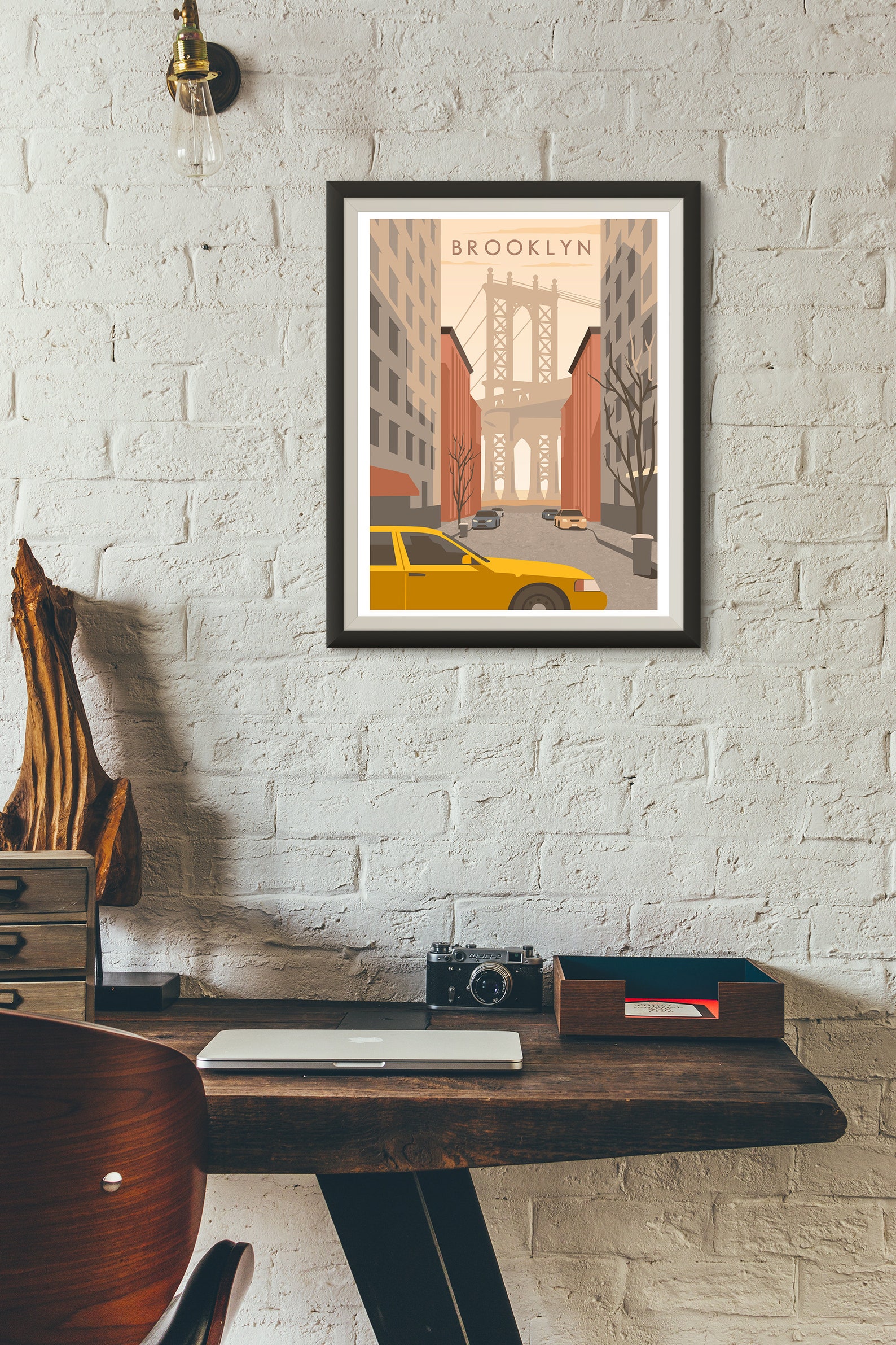 Vintage Brooklyn Print / New York Print/ Vintage New York Wall | Etsy