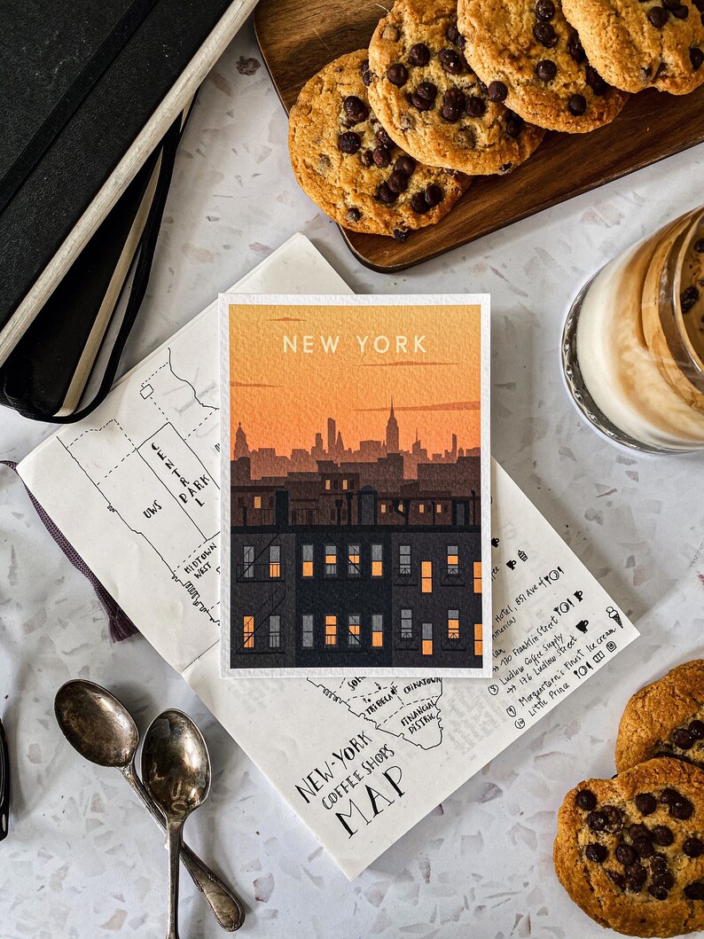Set of 5 New York Cards - Etsy