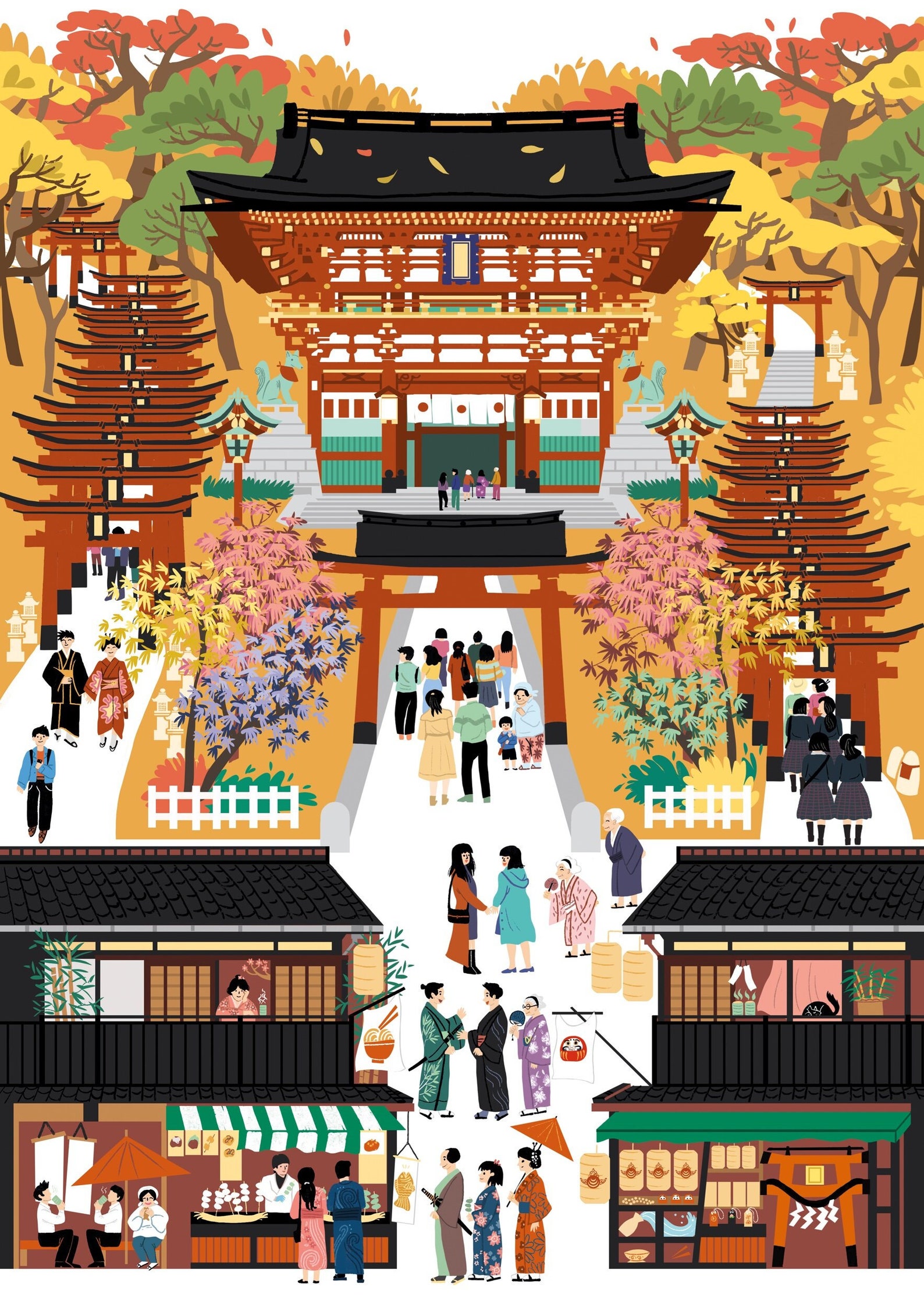 Retro Cities Kyoto Print Kyoto Wall Art Kyoto Poster - Etsy UK