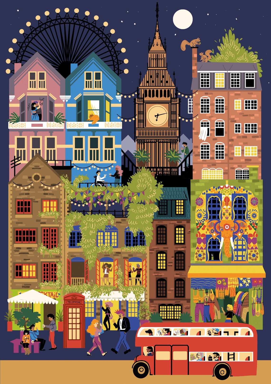 Retro Cities - London Print, London Wall Art, London Poster, London Art ...