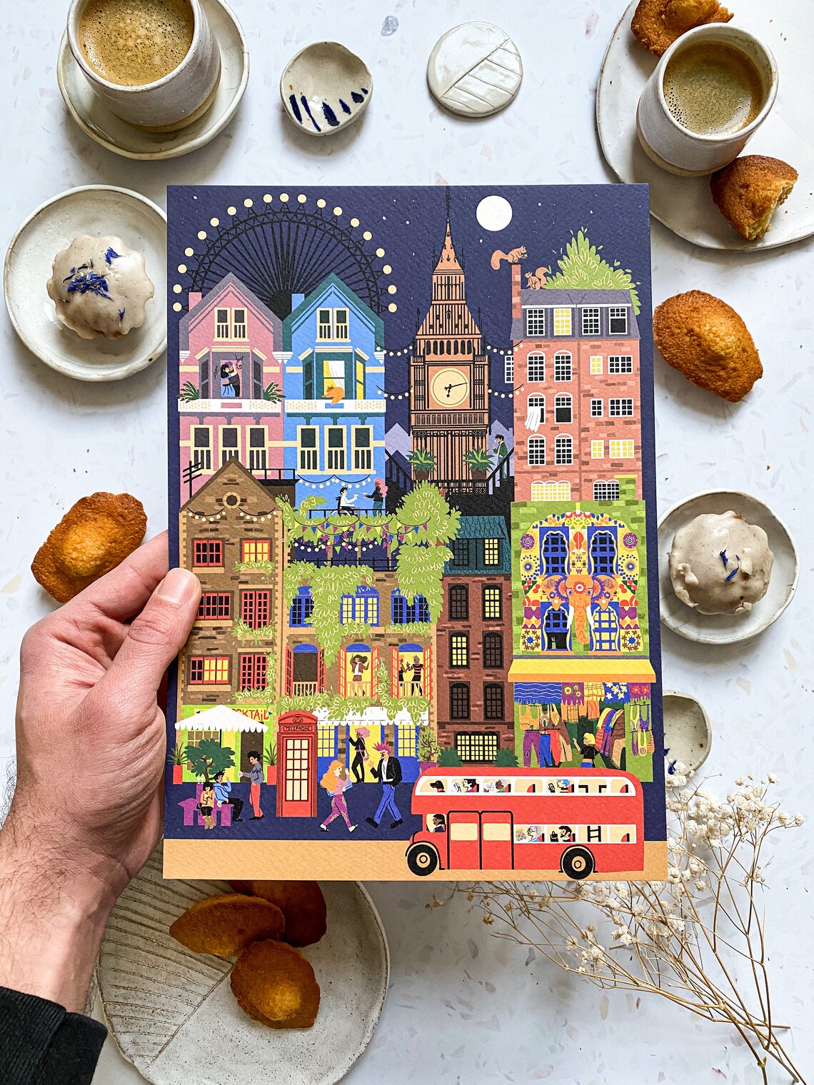 Retro Cities - London Print, London Wall Art, London Poster, London Art ...
