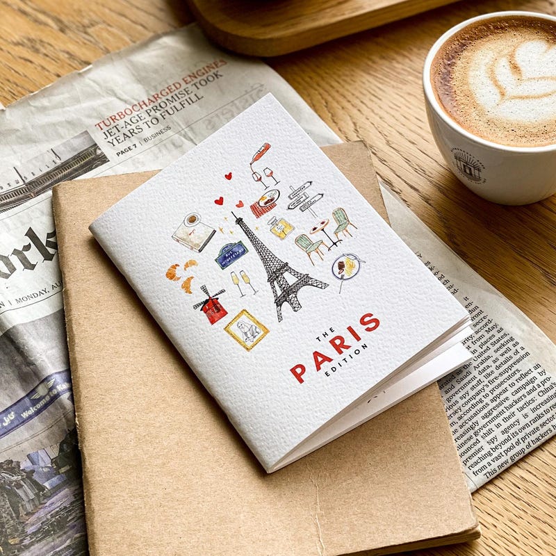 Paris Travel Journal - Etsy