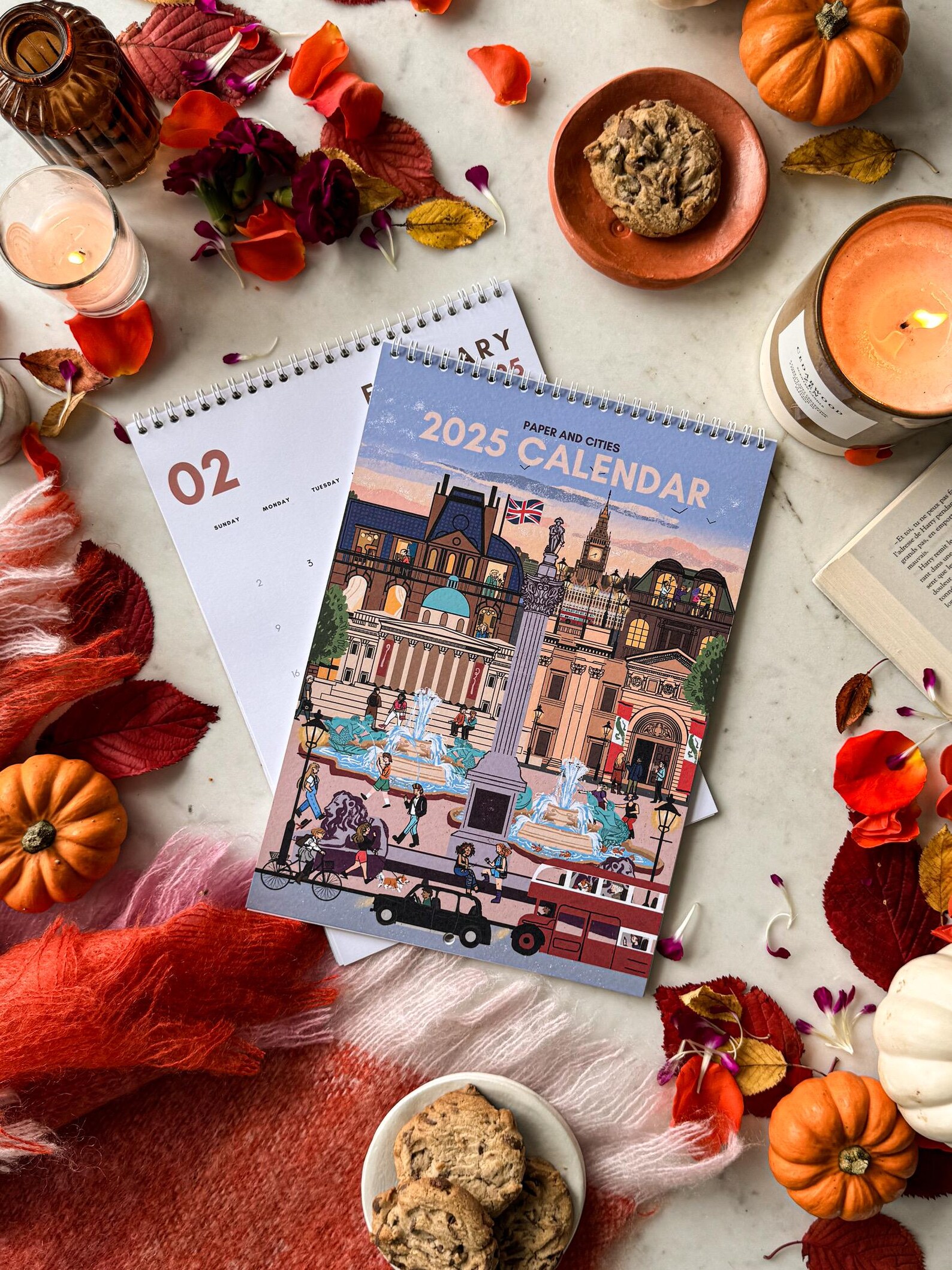 2025 Retro Cities Calendar: London, Paris, Rome (A4) - Etsy