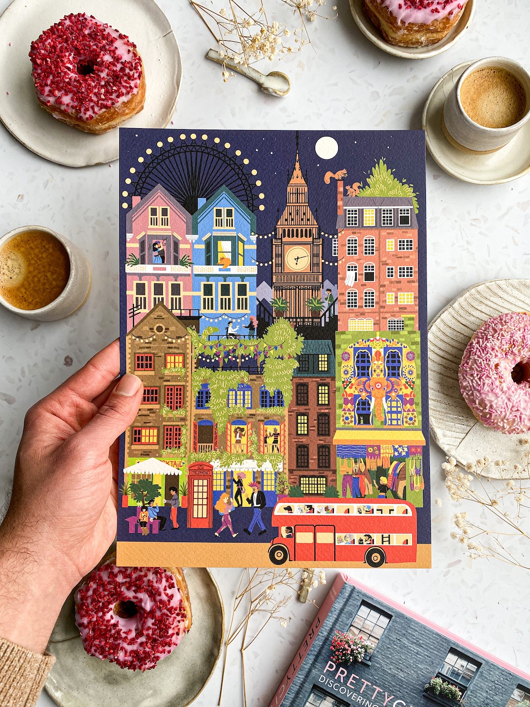 Retro Cities - London Print, London Wall Art, London Poster, London Art ...