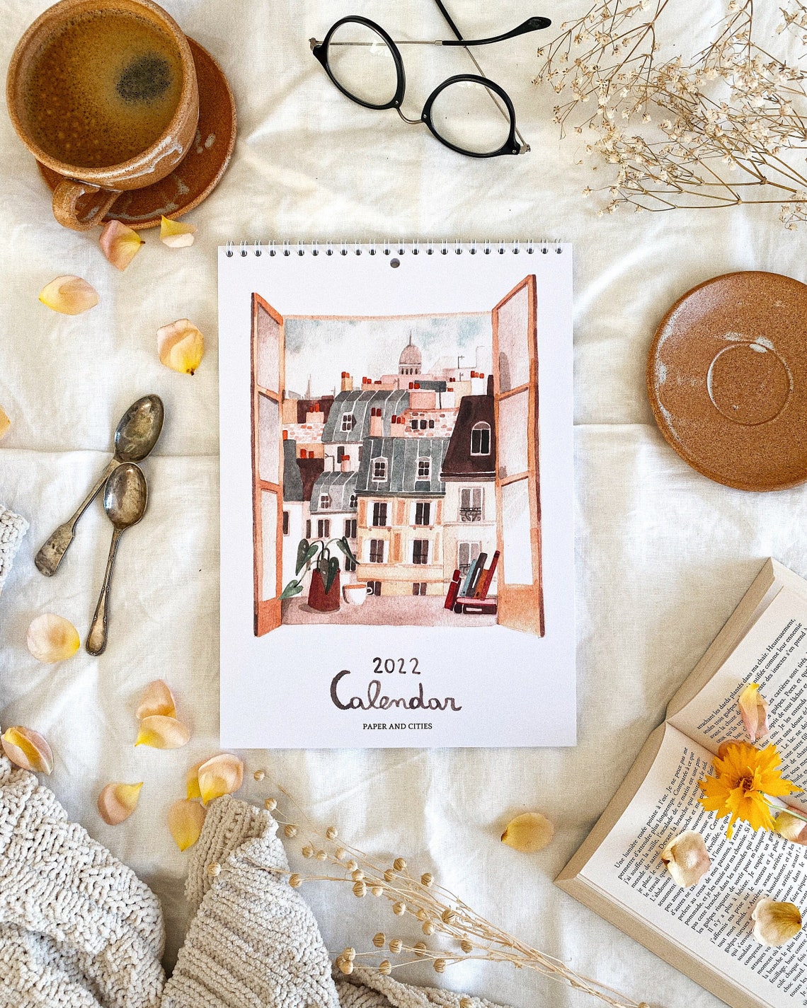 2022 Calendar/ 2022 Paris Calendar / 2022 Handmade Travel | Etsy