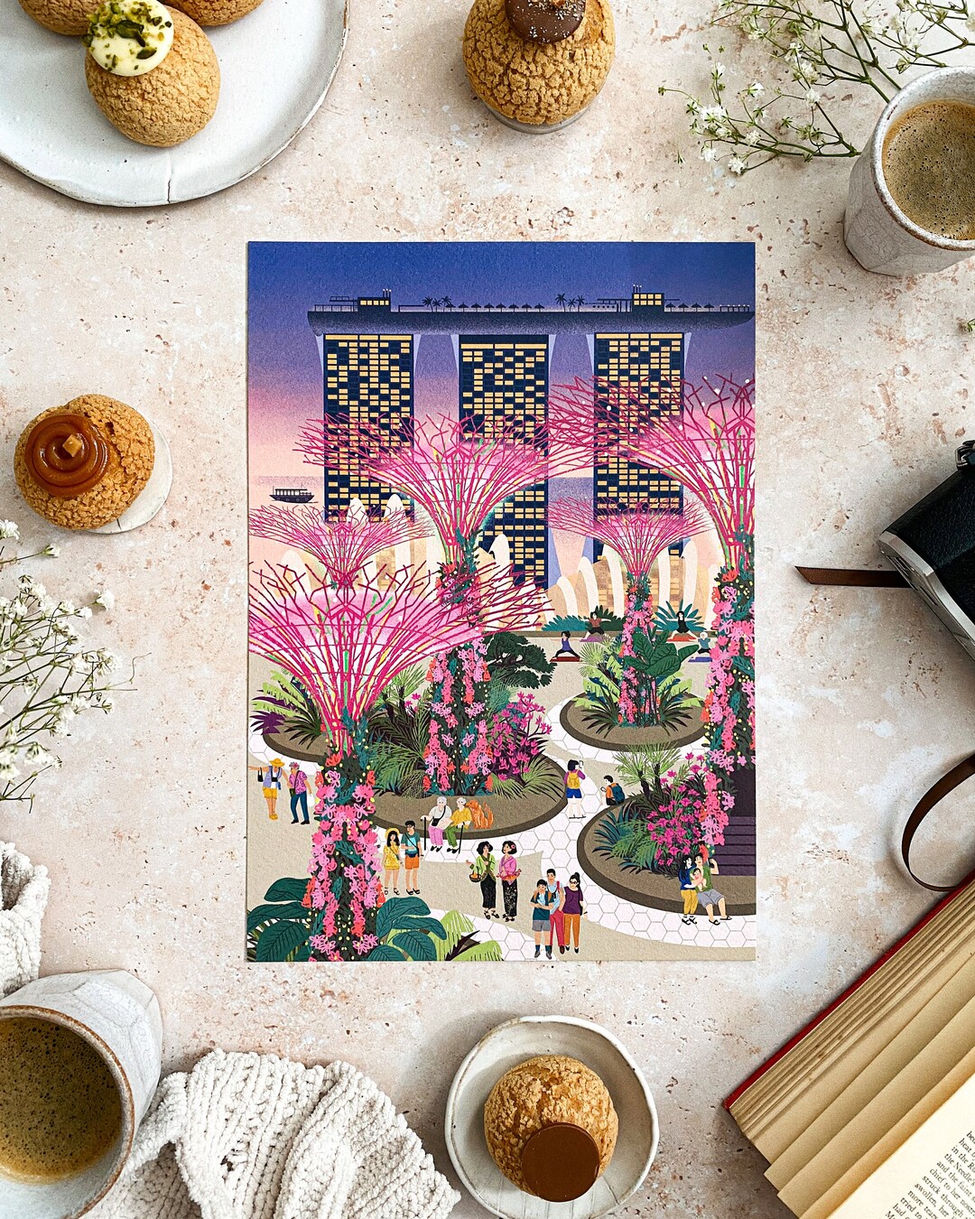 Retro Cities - Singapore Print, Singapore Wall Art, Singapore Poster ...