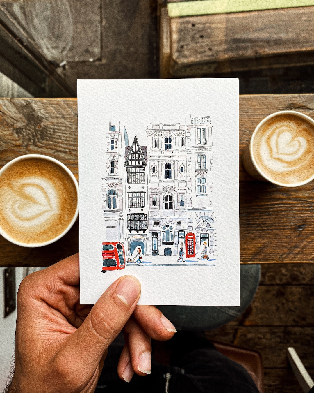 Set of 5 Handmade London Cards / London Postcards / Cute London ...