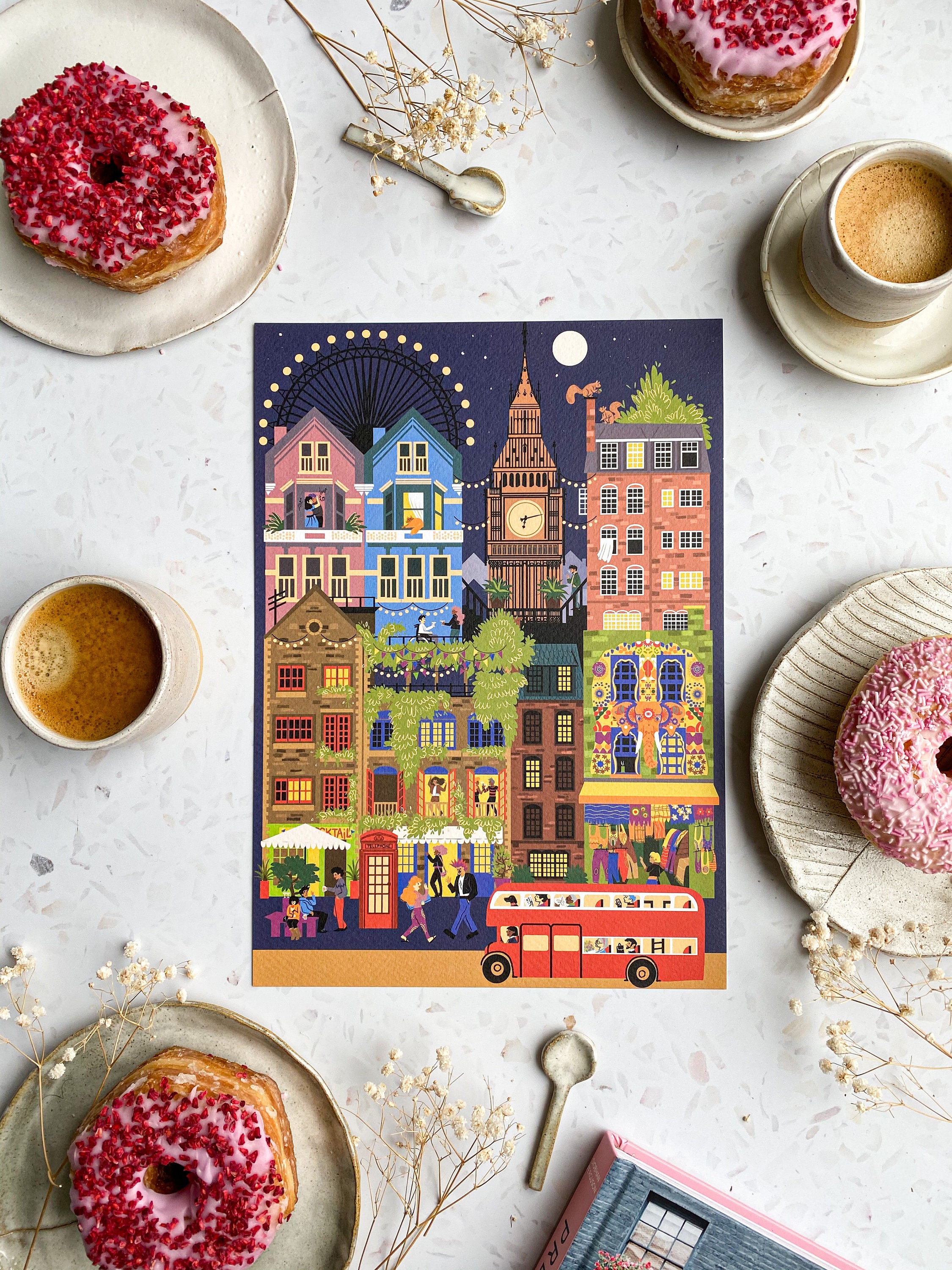 Retro Cities - London Print, London Wall Art, London Poster, London Art ...
