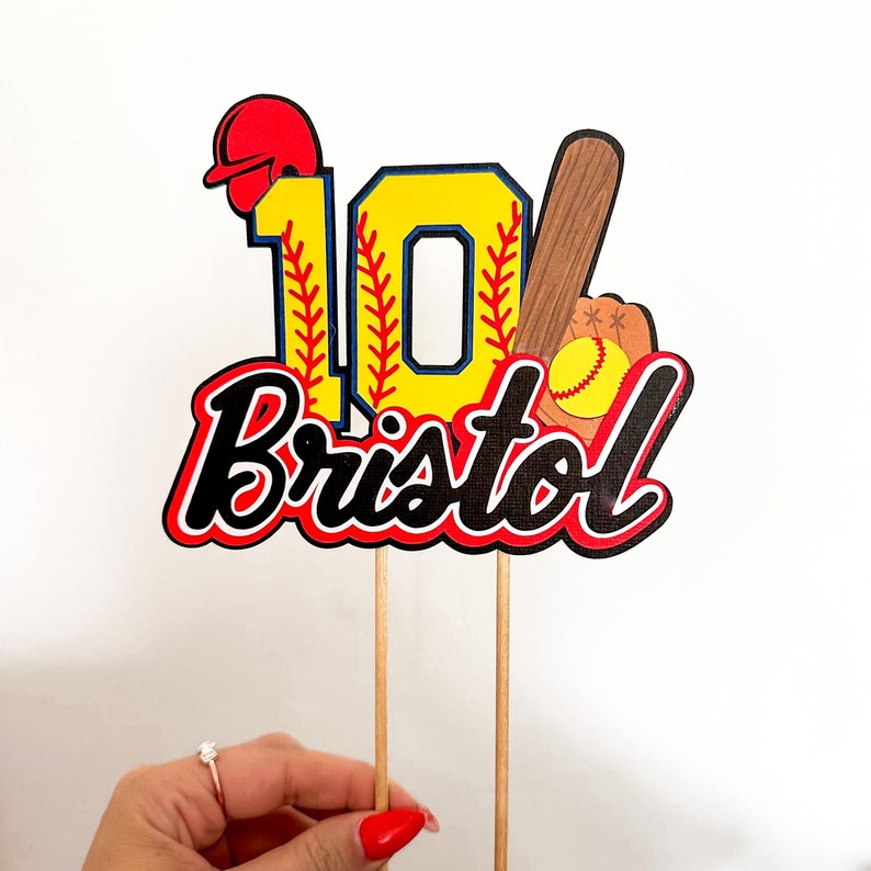 Custom Softball Cake Topper - Etsy
