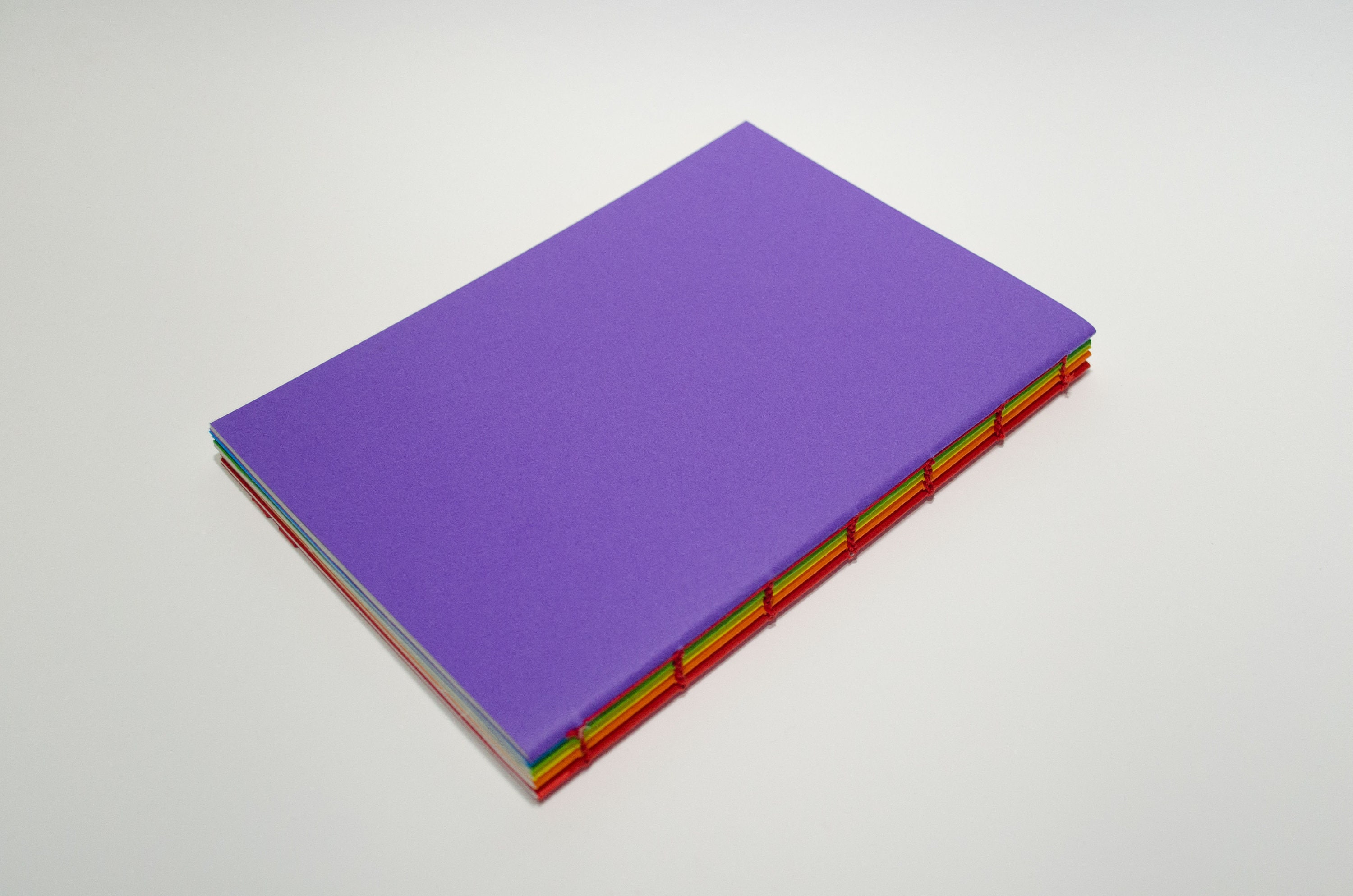 A5 Rainbow Coptic Stitched Notebook - Etsy