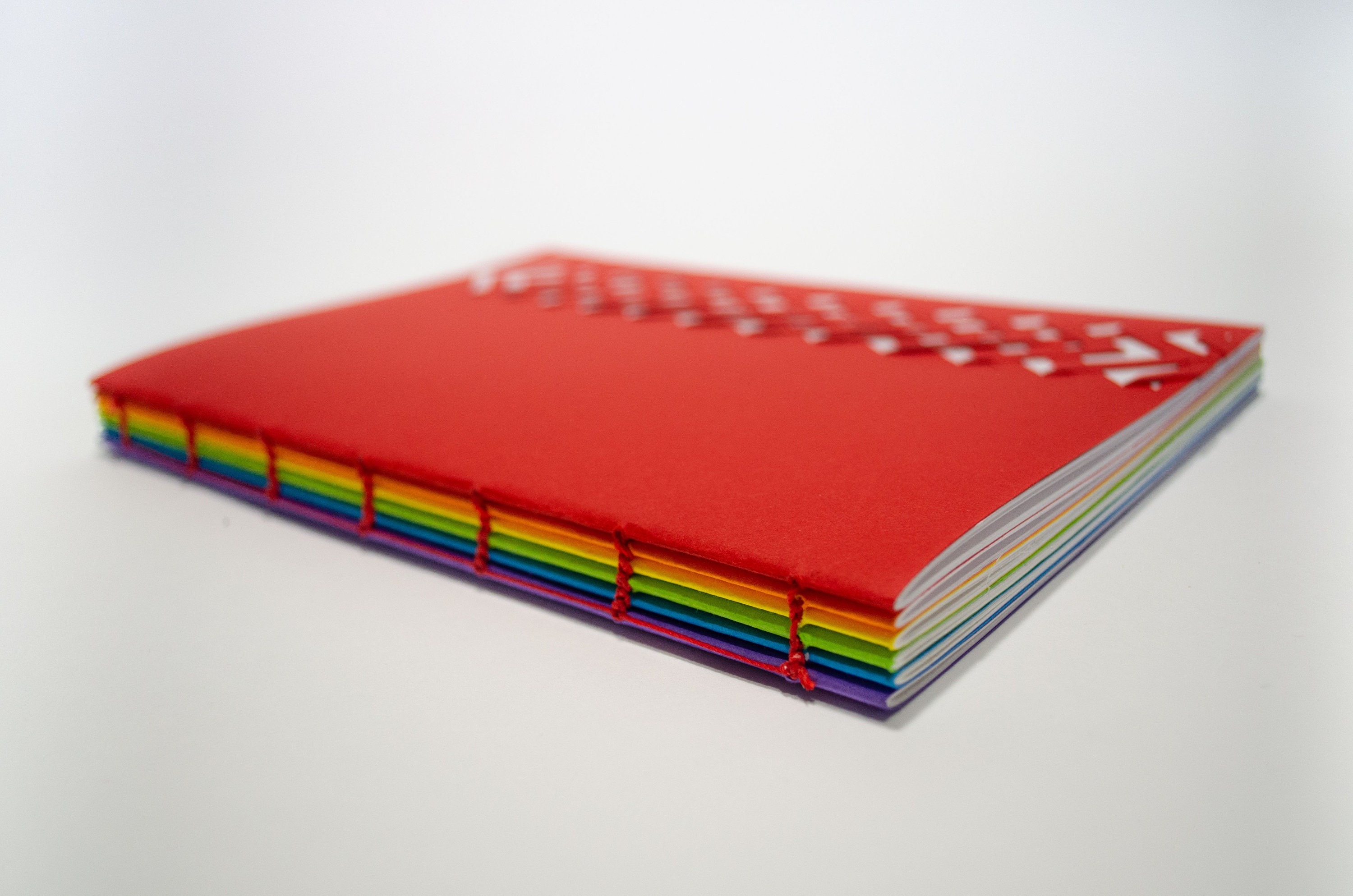 A5 Rainbow Coptic Stitched Notebook - Etsy