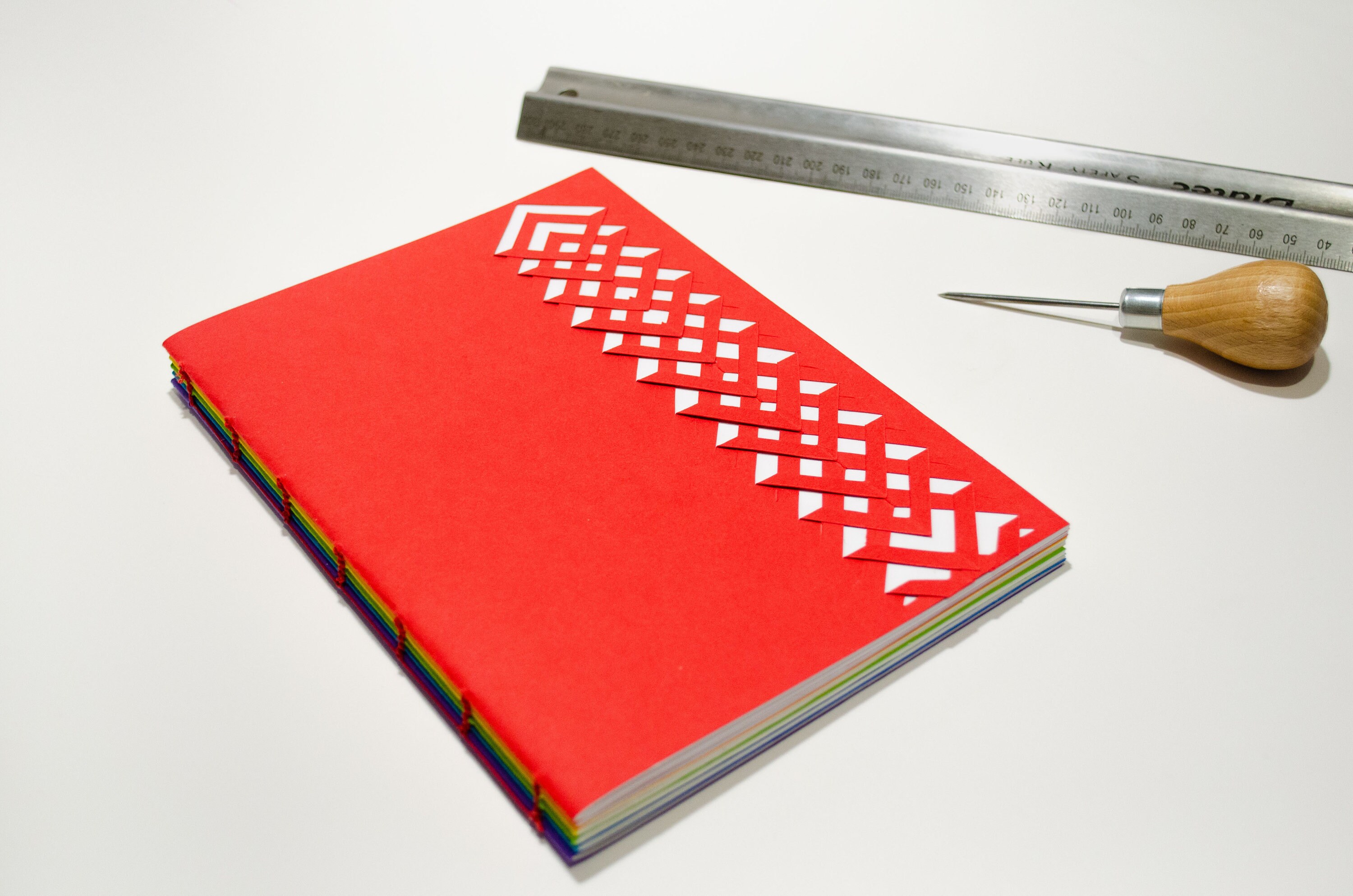 A5 Rainbow Coptic Stitched Notebook - Etsy