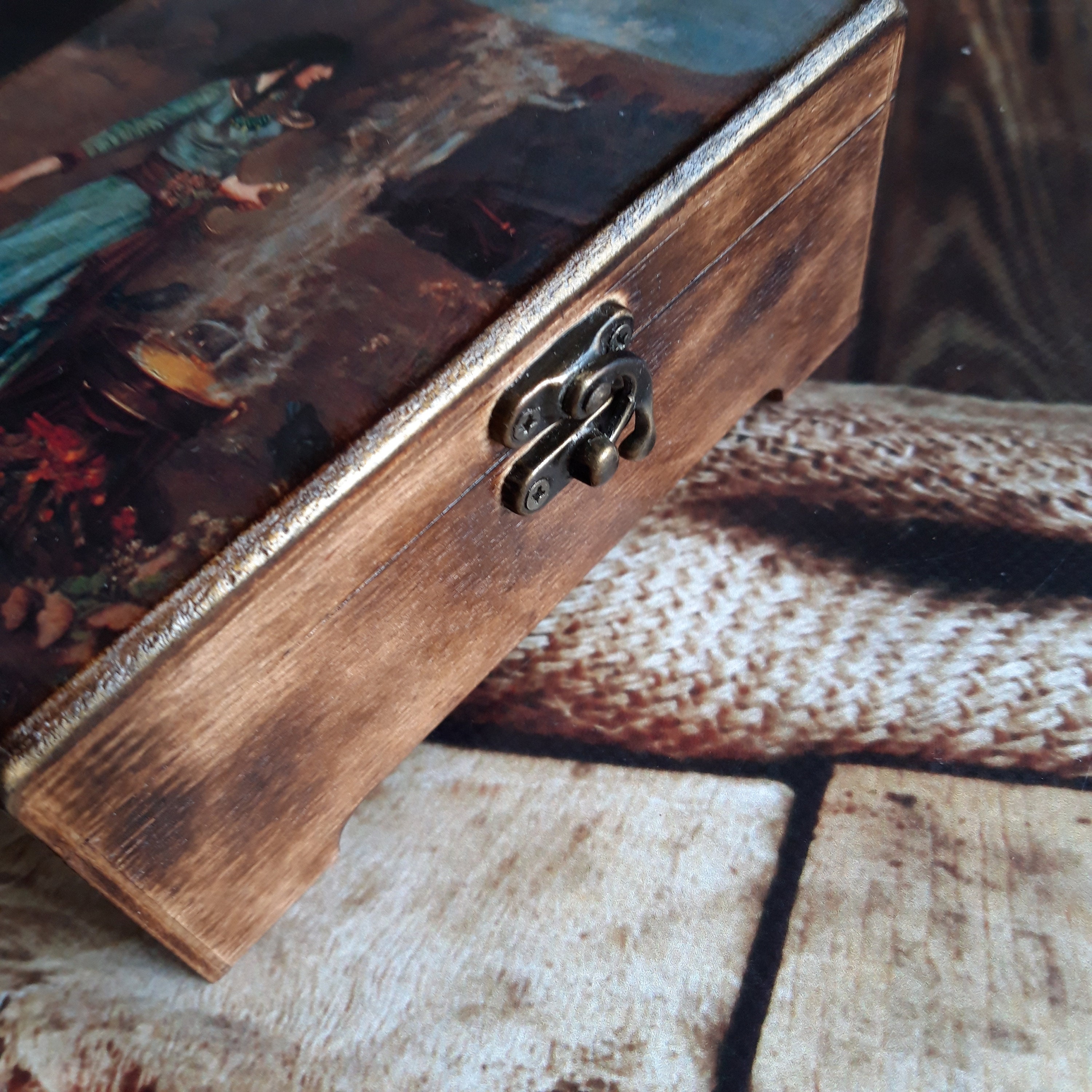 Tarot Card Box Tarot Card Holder Wooden Keepsake Box Etsy