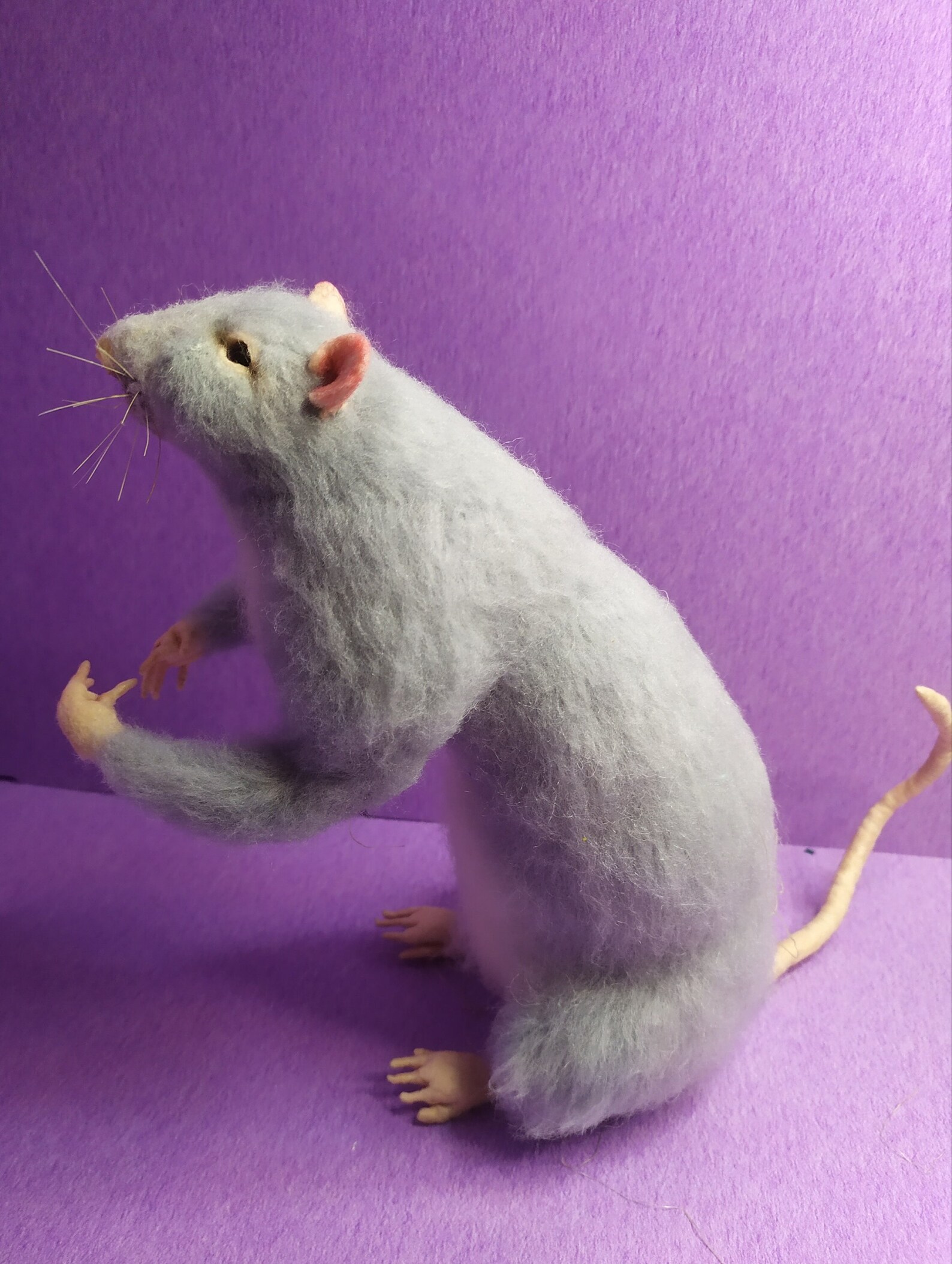 Gray rat stuffed rat realistic rat figurine plush mouse | Etsy