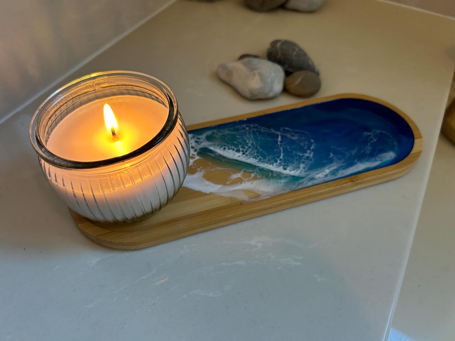 Ocean-splashed Spoon Rest/candle Holder/catch-all Tray - Etsy
