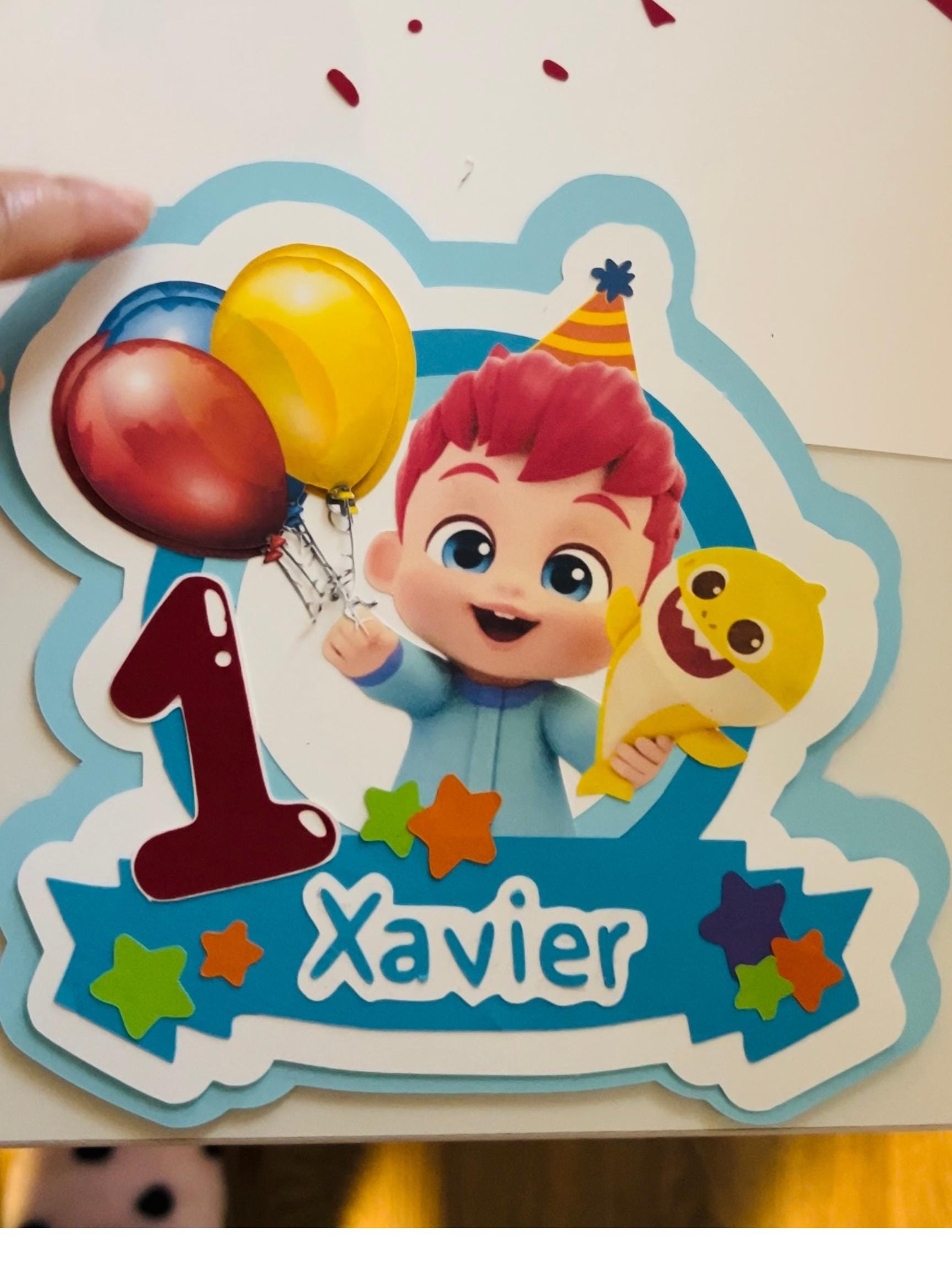 Bebefinn and Baby Shark Theme Inspired Cake Topper Kit - Baby Shower ...