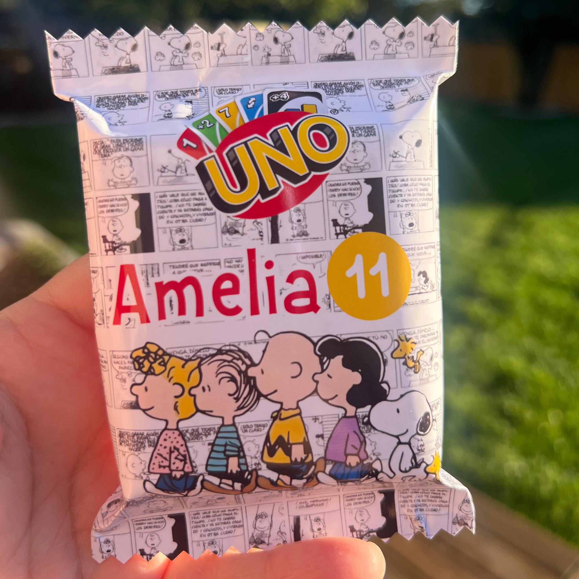 Mini UNO Cards Personalized | Custom Party Favors | Snoopy Theme | Kids ...