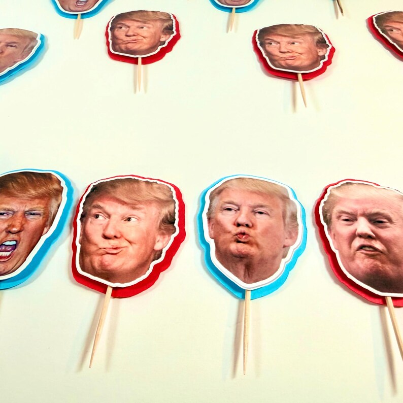 Trump Face Cupcake Toppers to Celebrate Trump's 2024 Presidential ...
