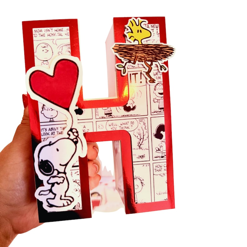 Custom 3D Paper Letters | Personalized Name Letters | Snoopy Theme ...
