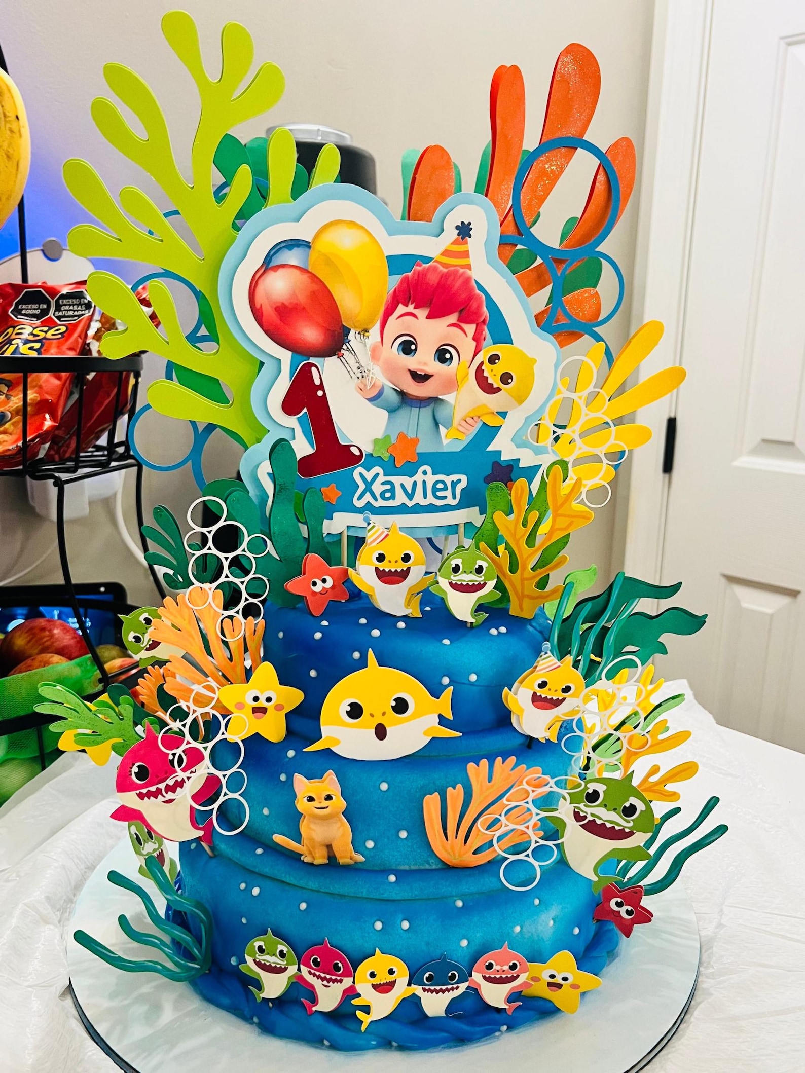 Bebefinn and Baby Shark Theme Inspired Cake Topper Kit - Baby Shower ...