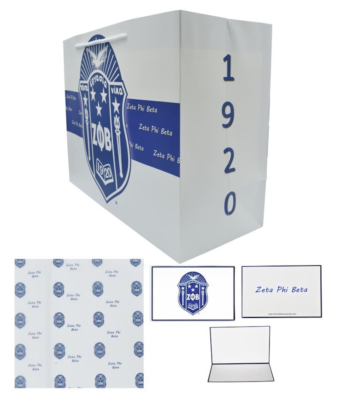 Zeta Phi Beta Gift Set – Large Bag, Tissue Paper & Card - Etsy