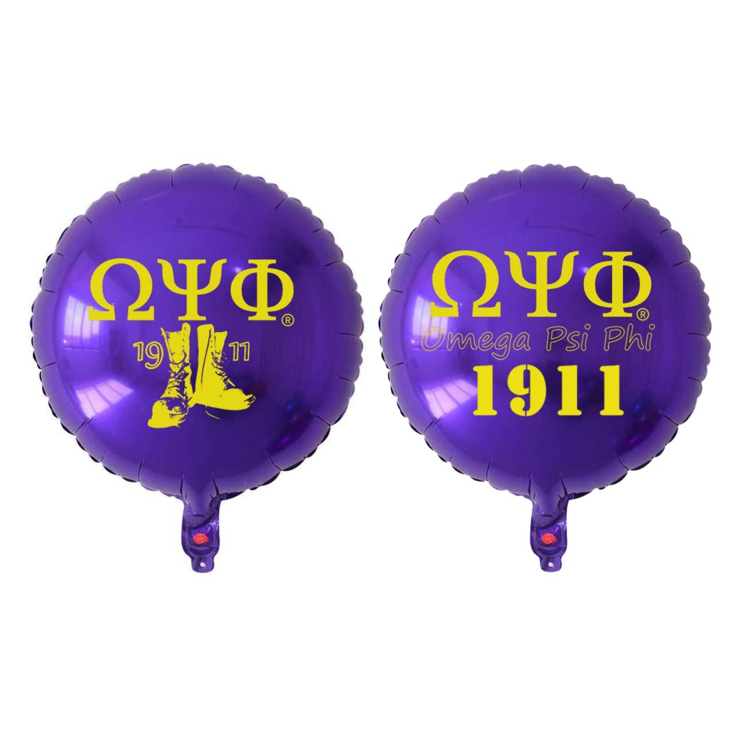 One 1 Omega Psi Phi, 18-inch Round Mylar/foil Party Balloon - Etsy