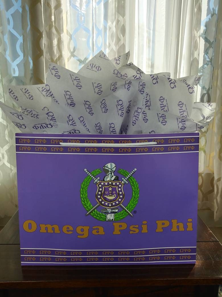 Omega Psi Phi Gift Bag, Large - Etsy