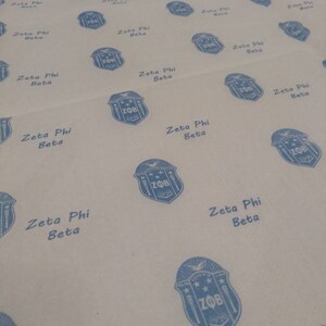 Zeta Phi Beta Gift Tissue Paper, Ten (10) Extra Large Sheets, Bag Not ...
