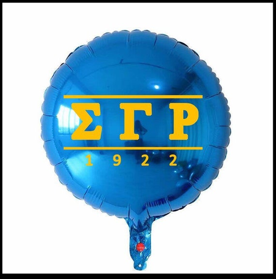 Ten 10 Sigma Gamma Rho 18 inch Round Mylar foil Party Balloons 2 sided Graphics Etsy