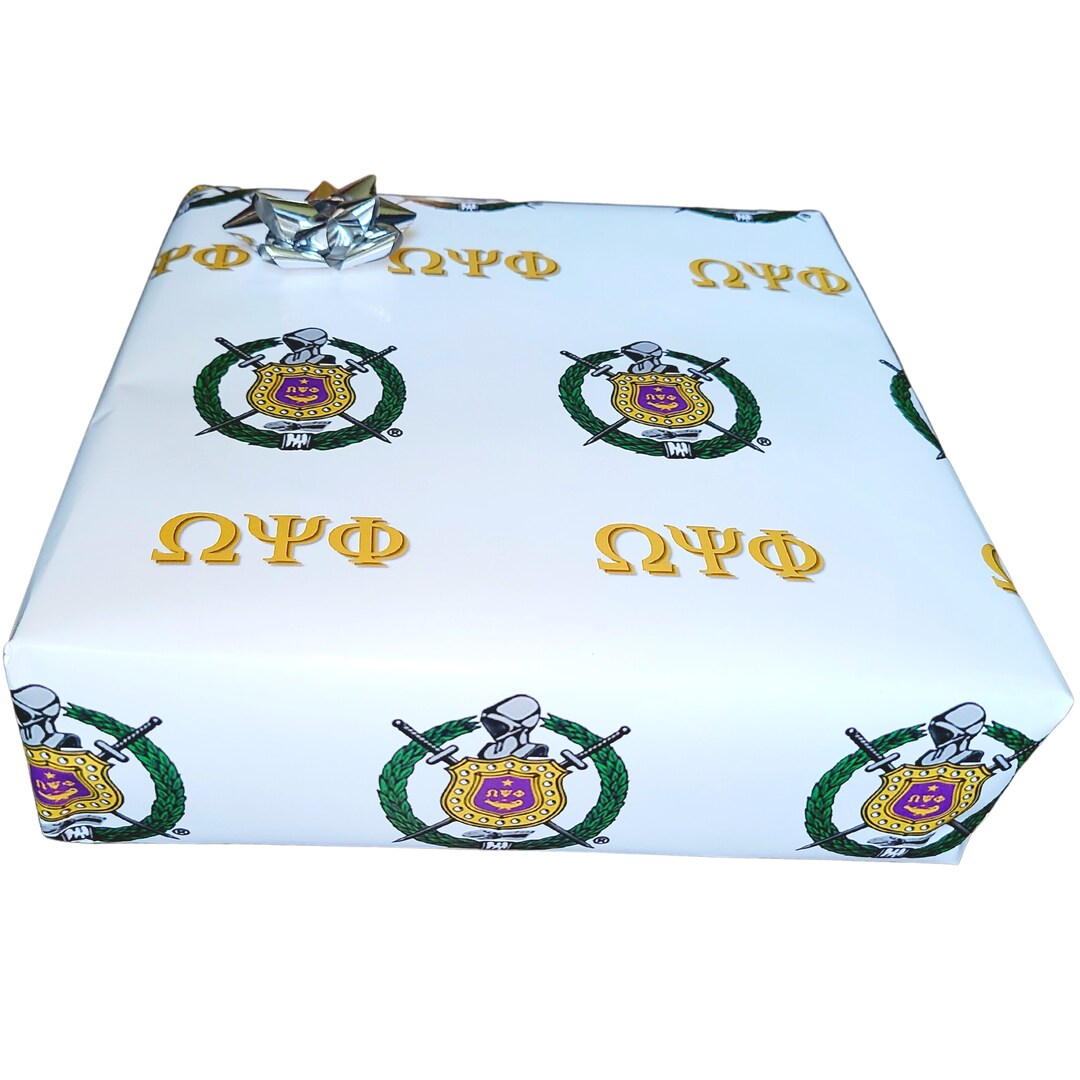 Omega Psi Phi Gift Wrapping Paper, Embossed Matte Roll - Etsy