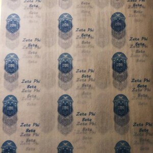 Zeta Phi Beta Gift Tissue Paper, Ten (10) Extra Large Sheets, Bag Not ...