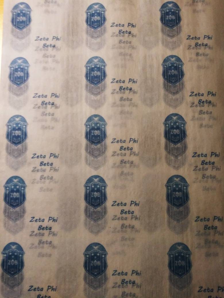 Zeta Phi Beta Gift Tissue Paper, Ten (10) Extra Large Sheets, Bag Not ...