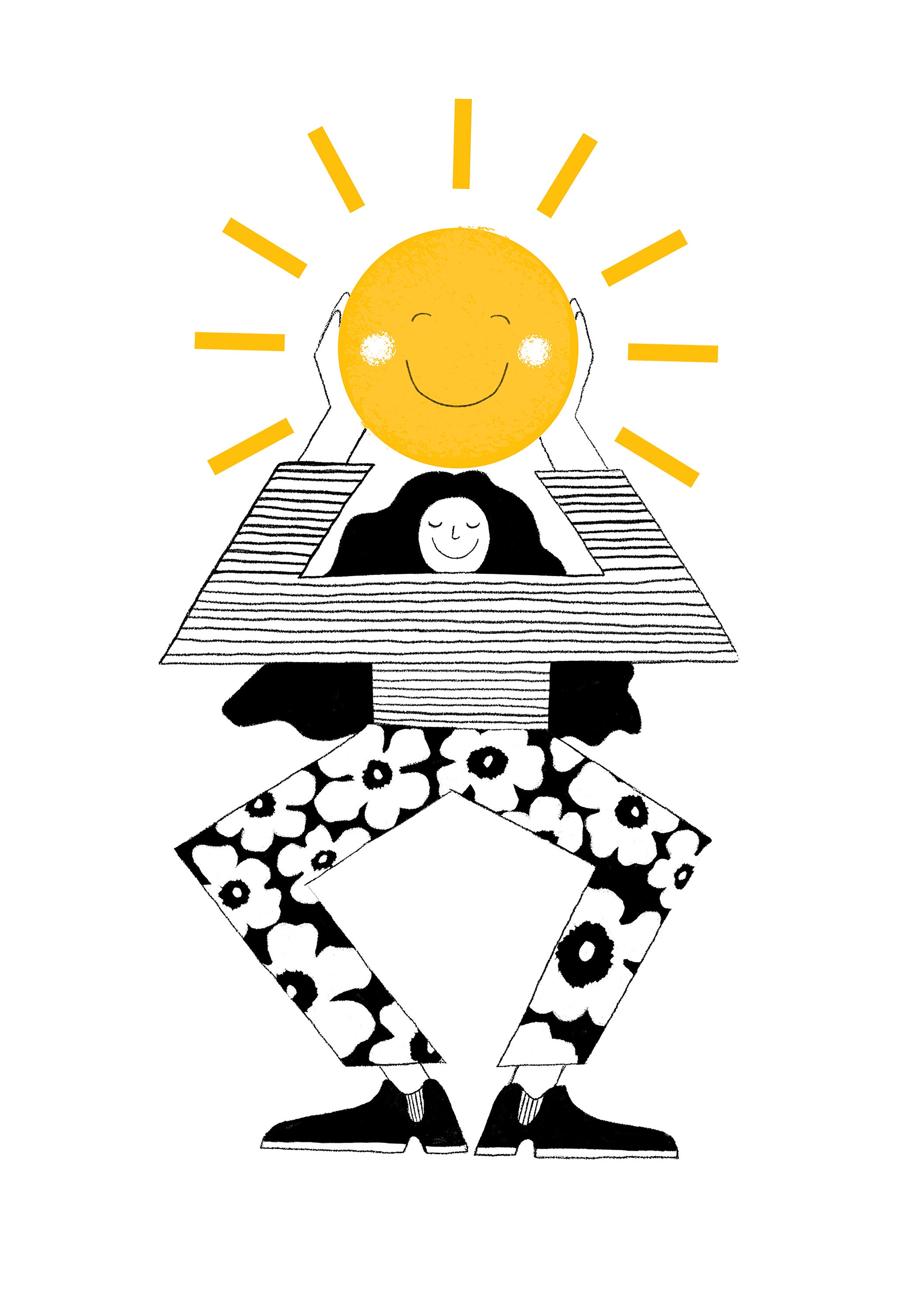 Positive Happy Art Print Graphic Bold Nursery Kids Room Wall - Etsy UK