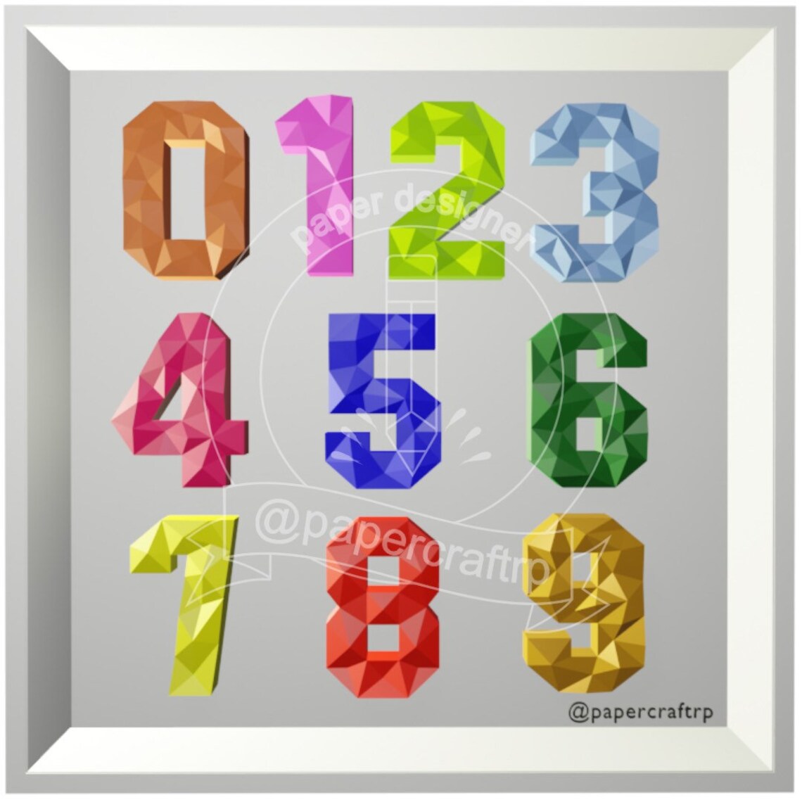 Polygonal 3D Alphabet and Numbers (all Letters and Numbers and ...